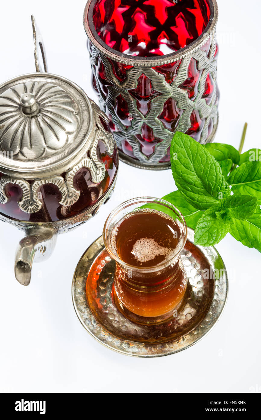 Mint tea - traditional Arabian refreshing drink Stock Photo - Alamy