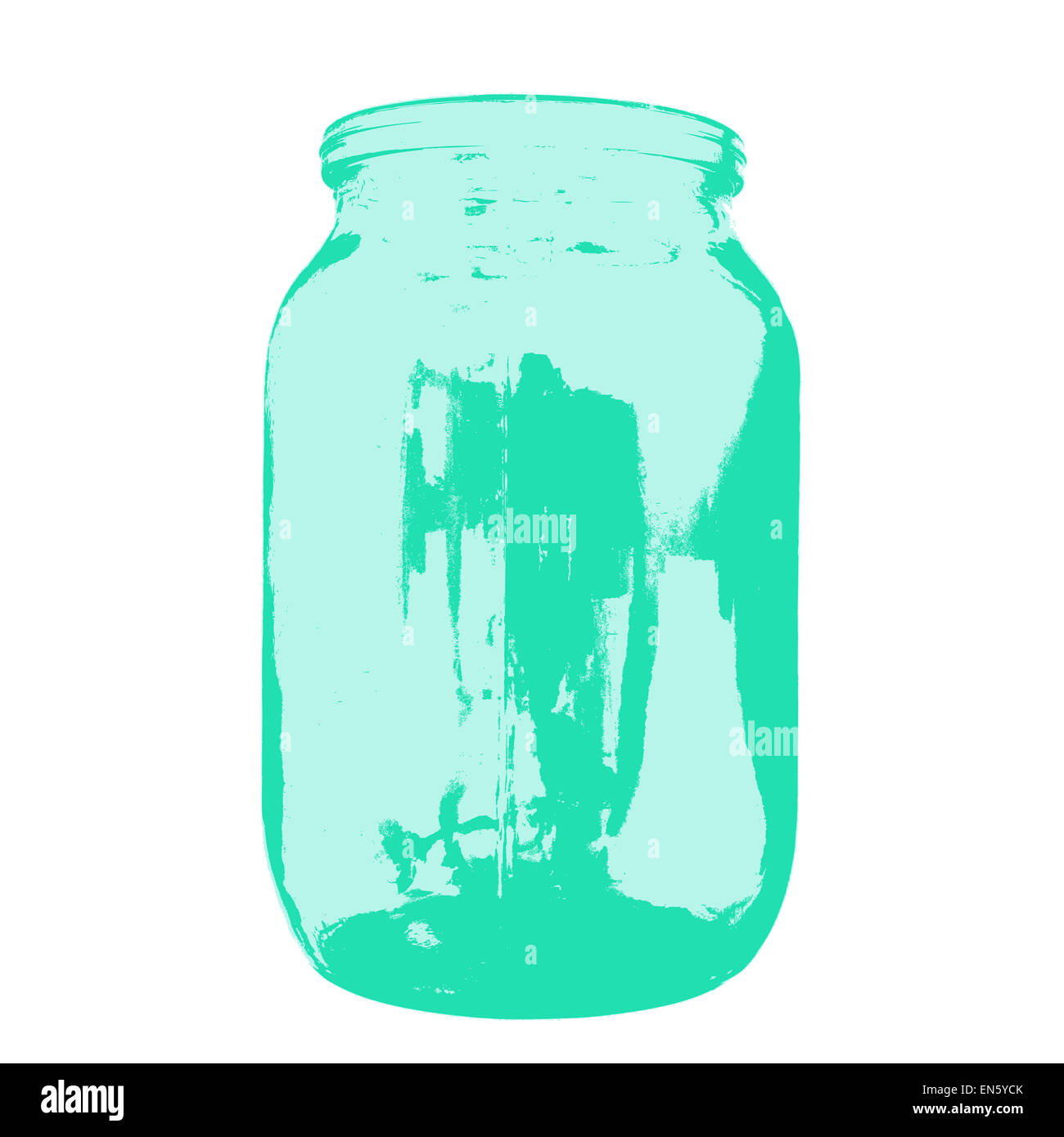 Empty glass jar isolated on a white background. Vector illustrat Stock ...