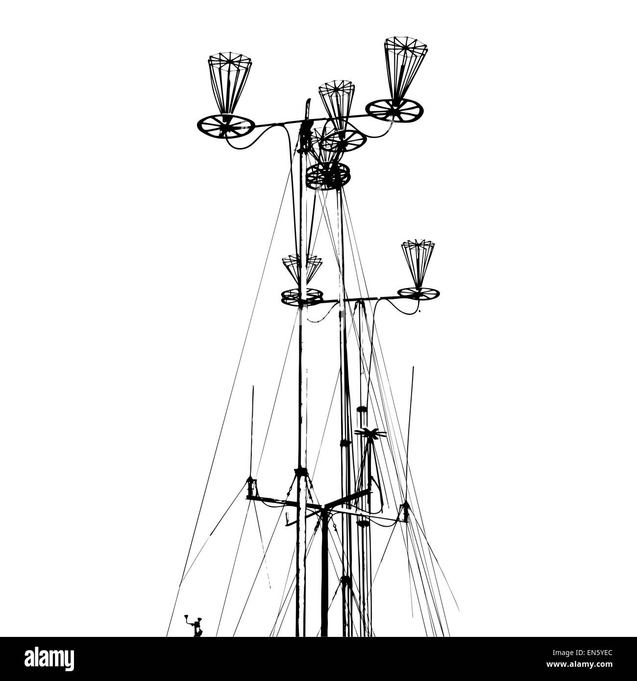 Antenna for transmitting and receiving radio communications. Vec Stock ...