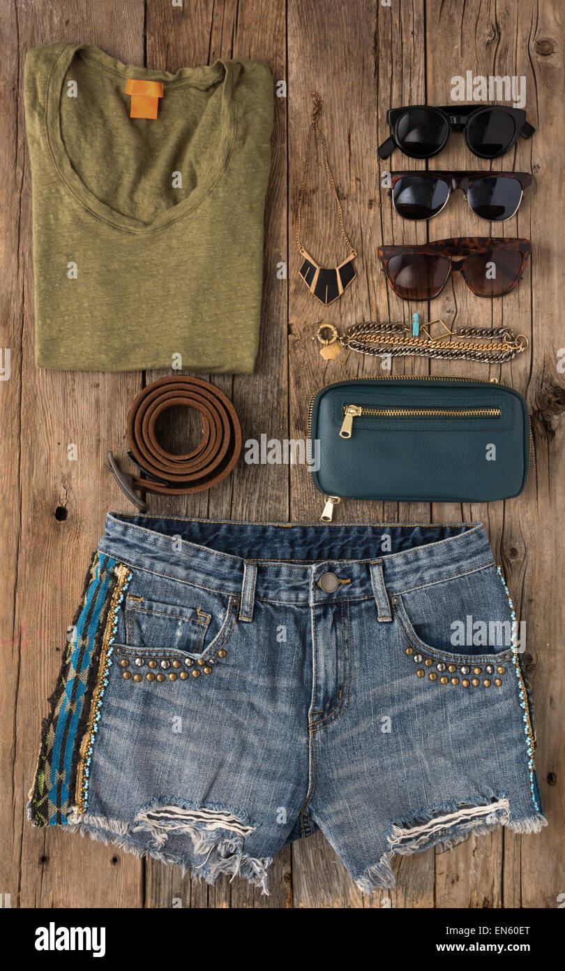 Blue cutoffs shorts hi-res stock photography and images - Alamy