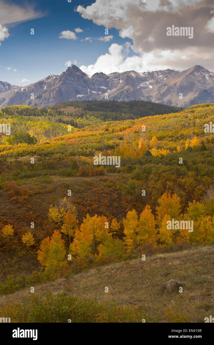 Fall on the Dallas Divide, hills in Fall color leading up to the ...