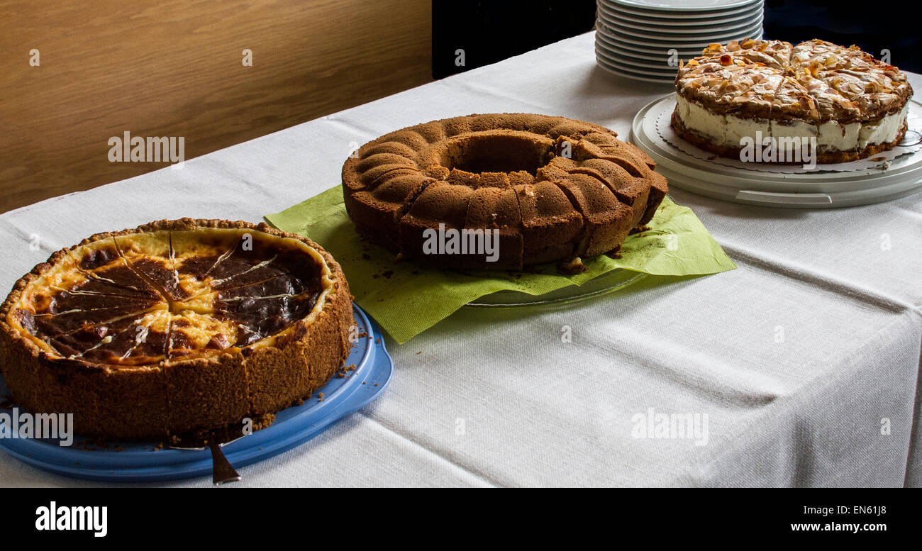 German dessert buffet at family gathering Stock Photo - Alamy