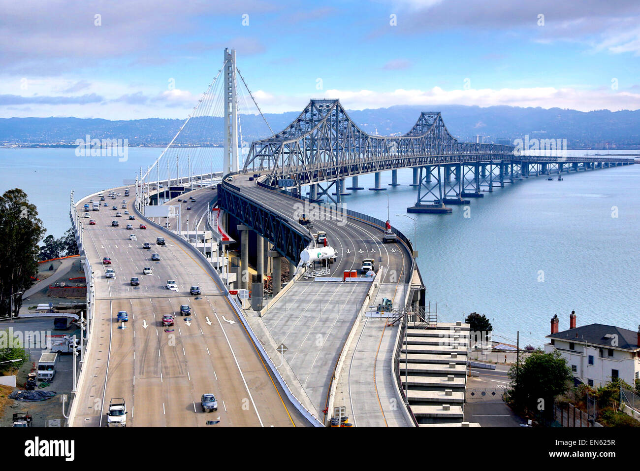 Constructing the New Bay Bridge Stock Photo - Alamy