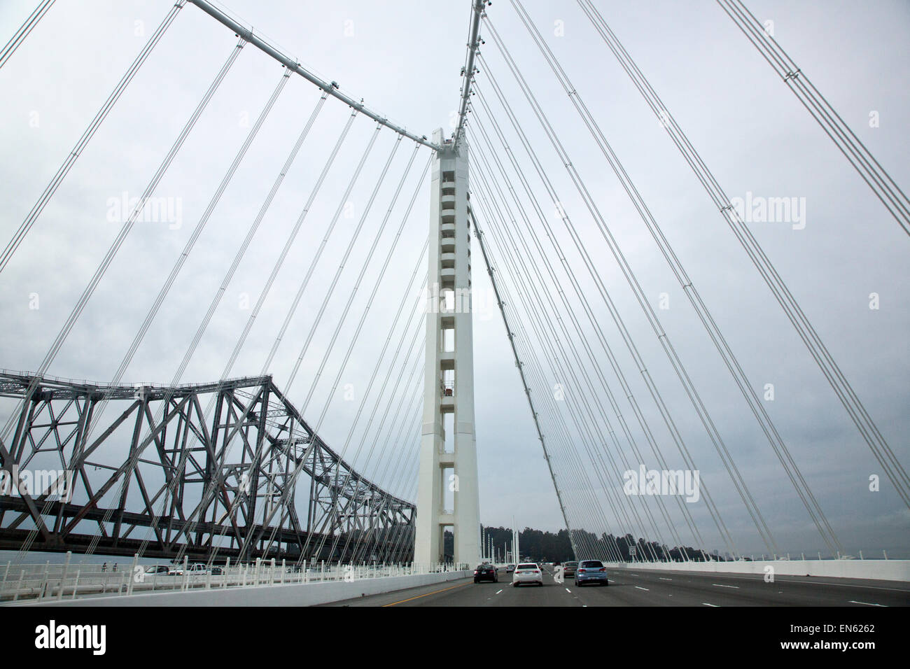 Crossing the new section of the Bay Bridge Stock Photo - Alamy