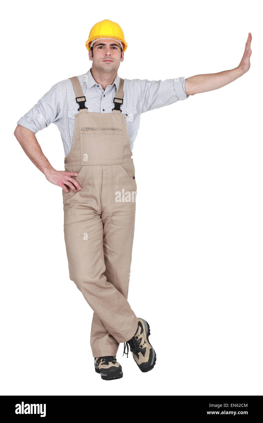 Man in overalls Stock Photo - Alamy