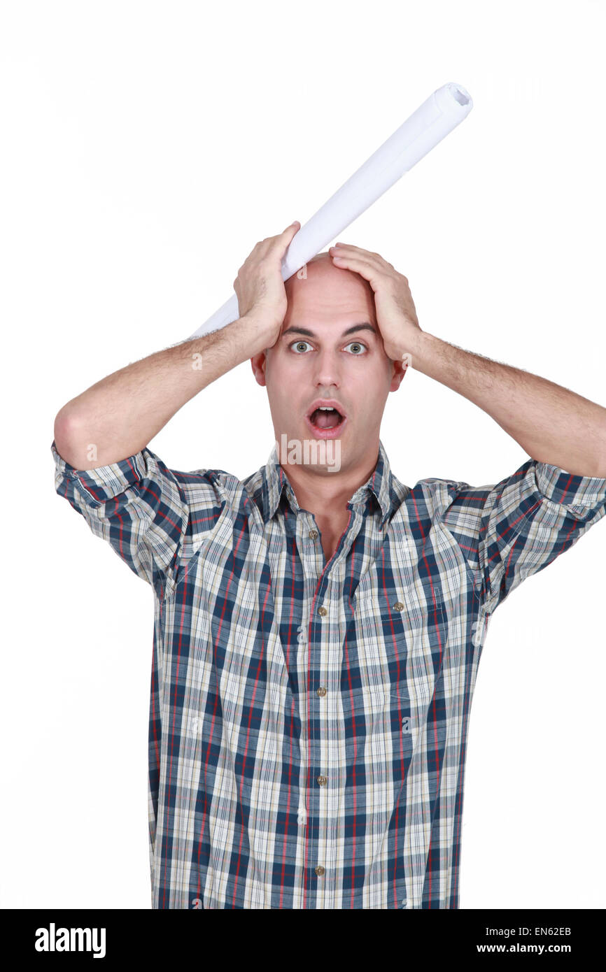 Scared architect hi-res stock photography and images - Alamy