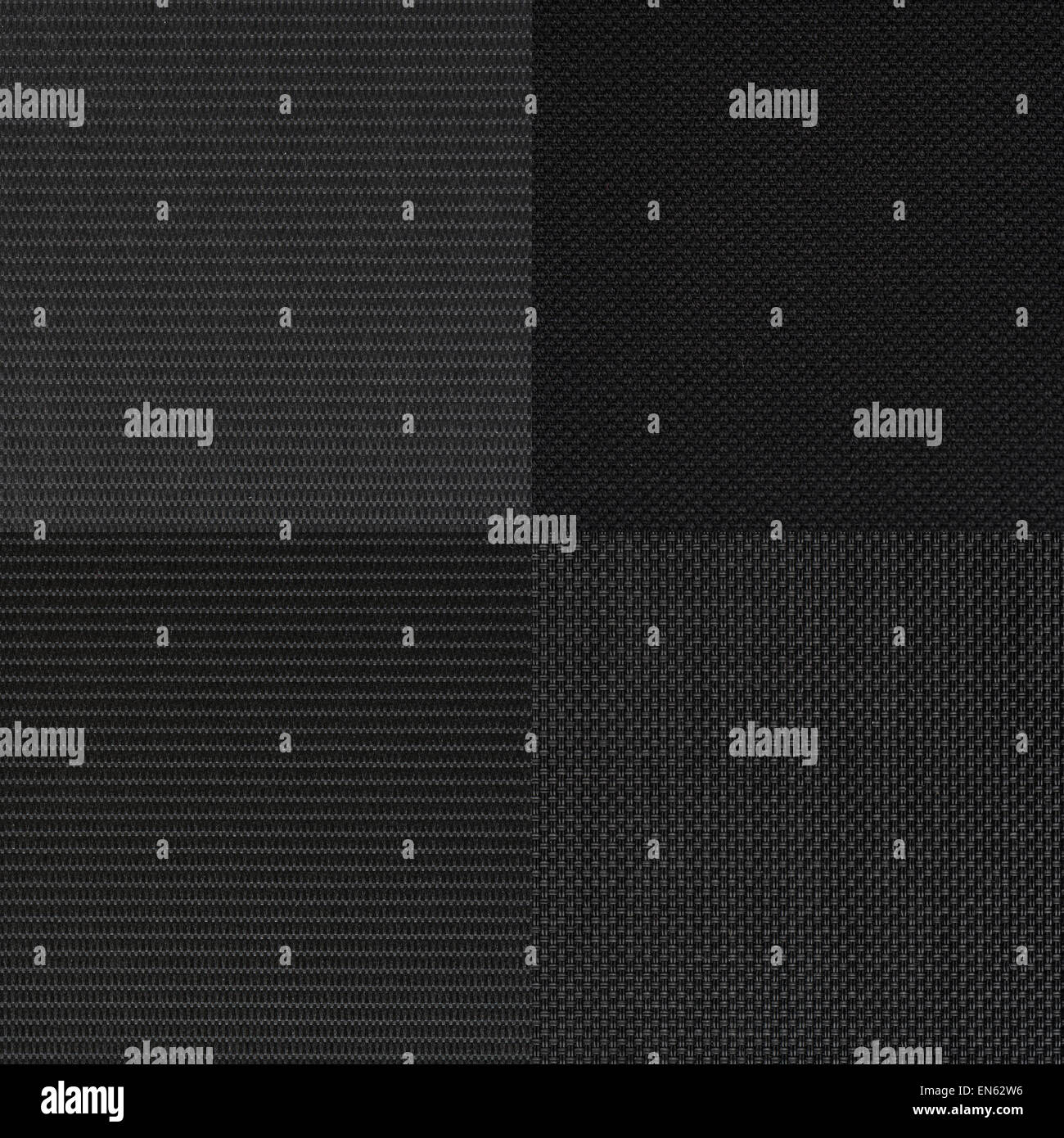 Set of black fabric samples, texture background Stock Photo - Alamy