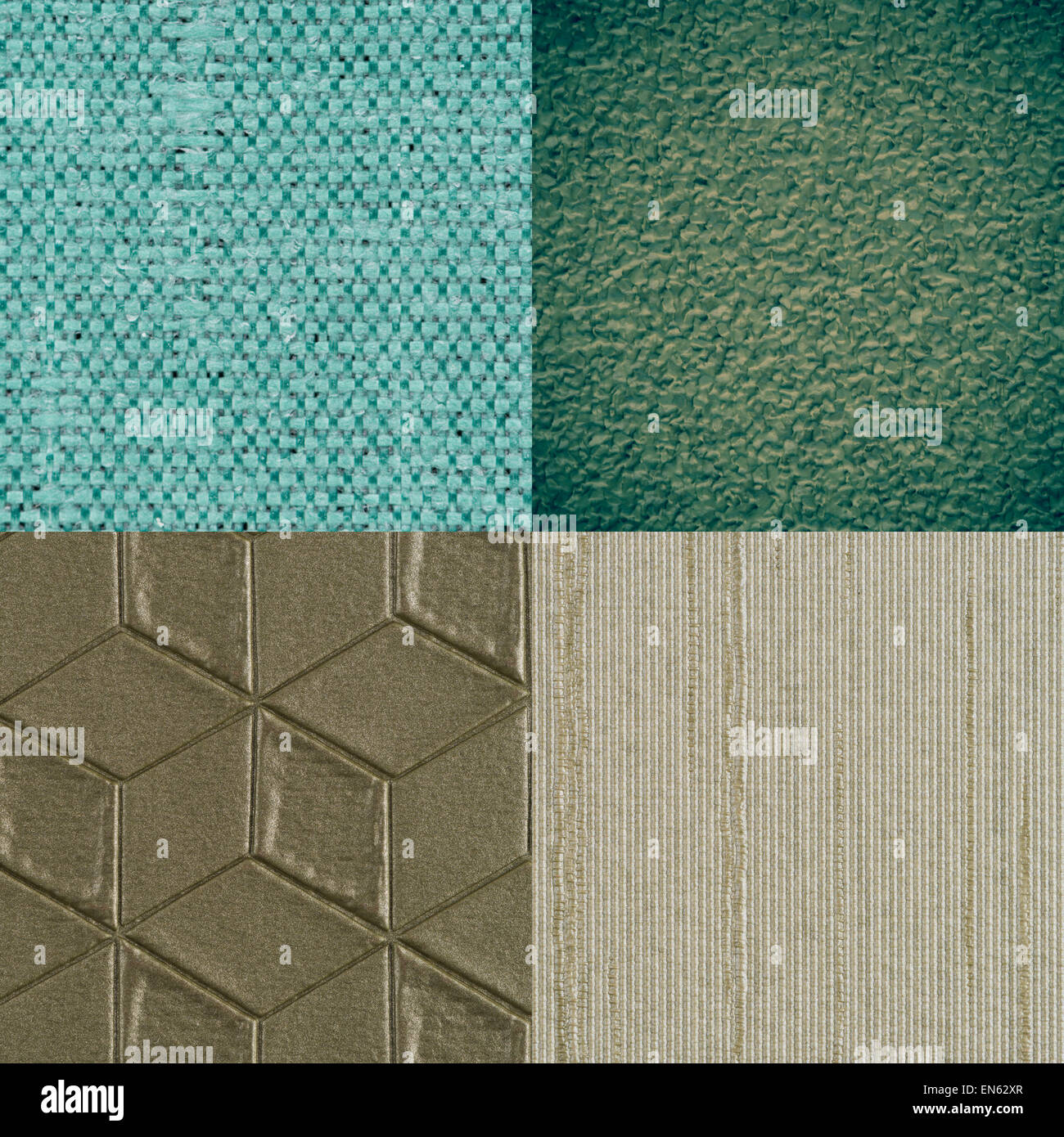 Set of green vinyl samples, texture background Stock Photo - Alamy