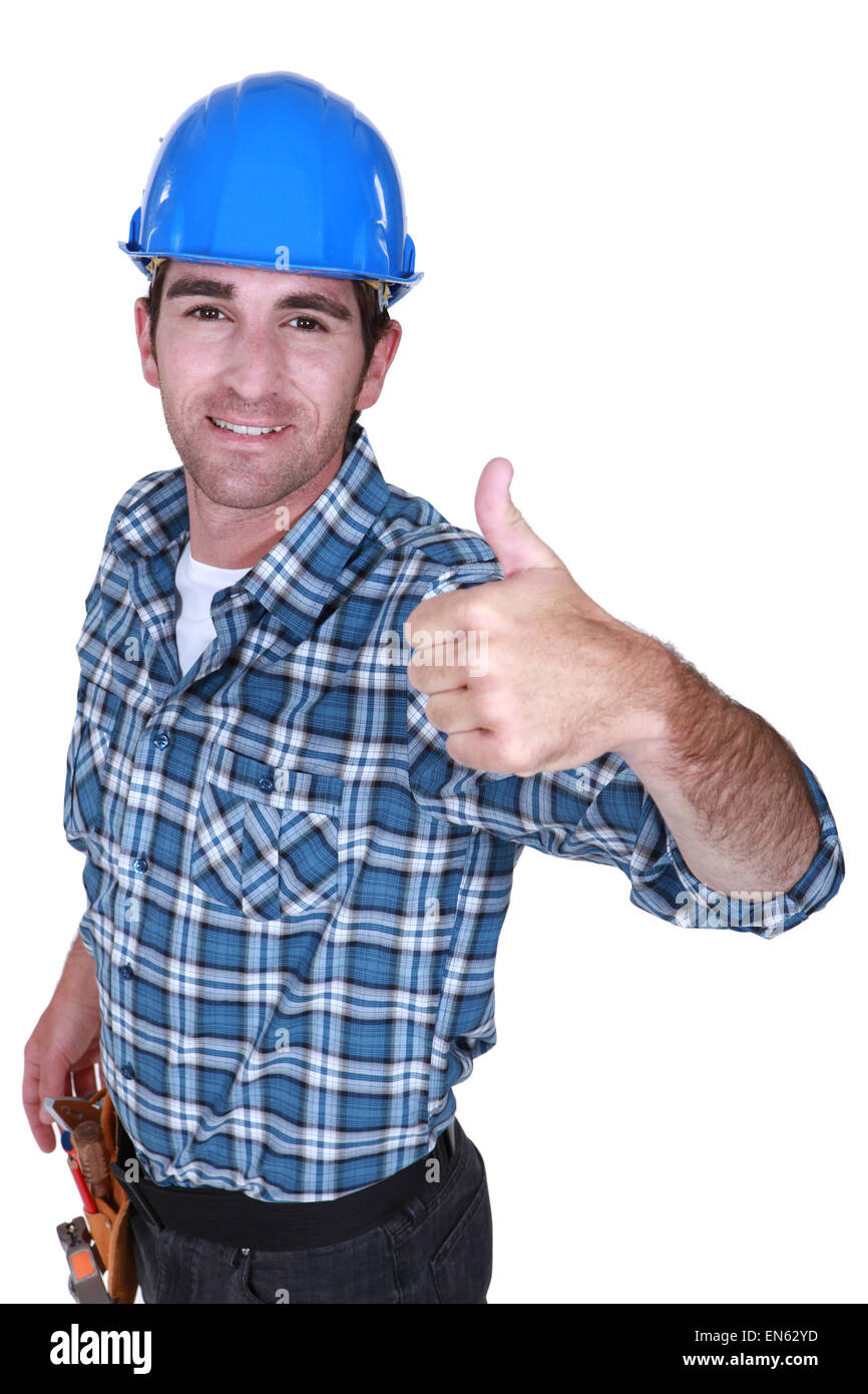 Foreman giving the thumb up Stock Photo - Alamy
