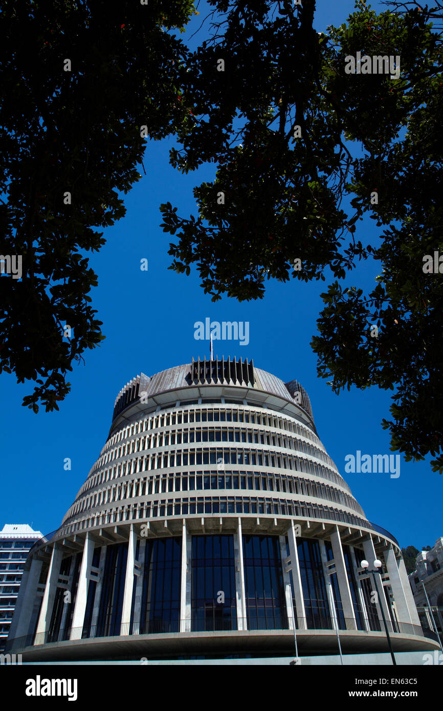 The Beehive, Parliament Buildings, Wellington, North Island, New ...