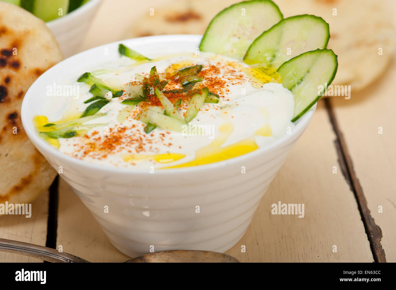 Arab middle east salatit laban wa kh’yar Khyar Bi Laban goat yogurt and ...