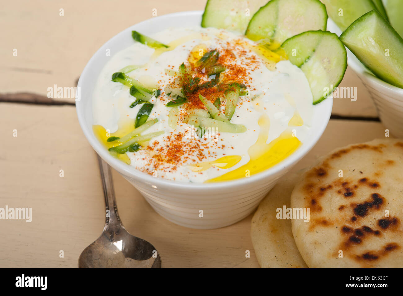 Arab middle east salatit laban wa kh’yar Khyar Bi Laban goat yogurt and ...