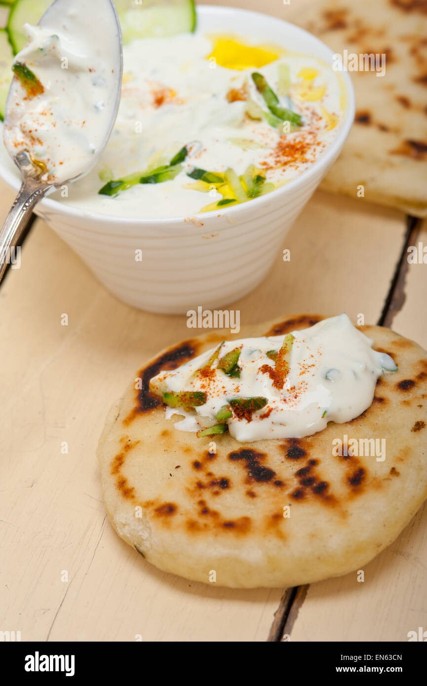 Arab middle east salatit laban wa kh’yar Khyar Bi Laban goat yogurt and ...