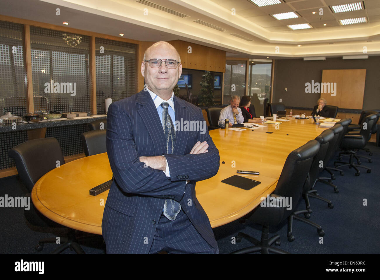Los Angeles, California, USA. 15th Apr, 2015. Henry Homsher, CEO of ...