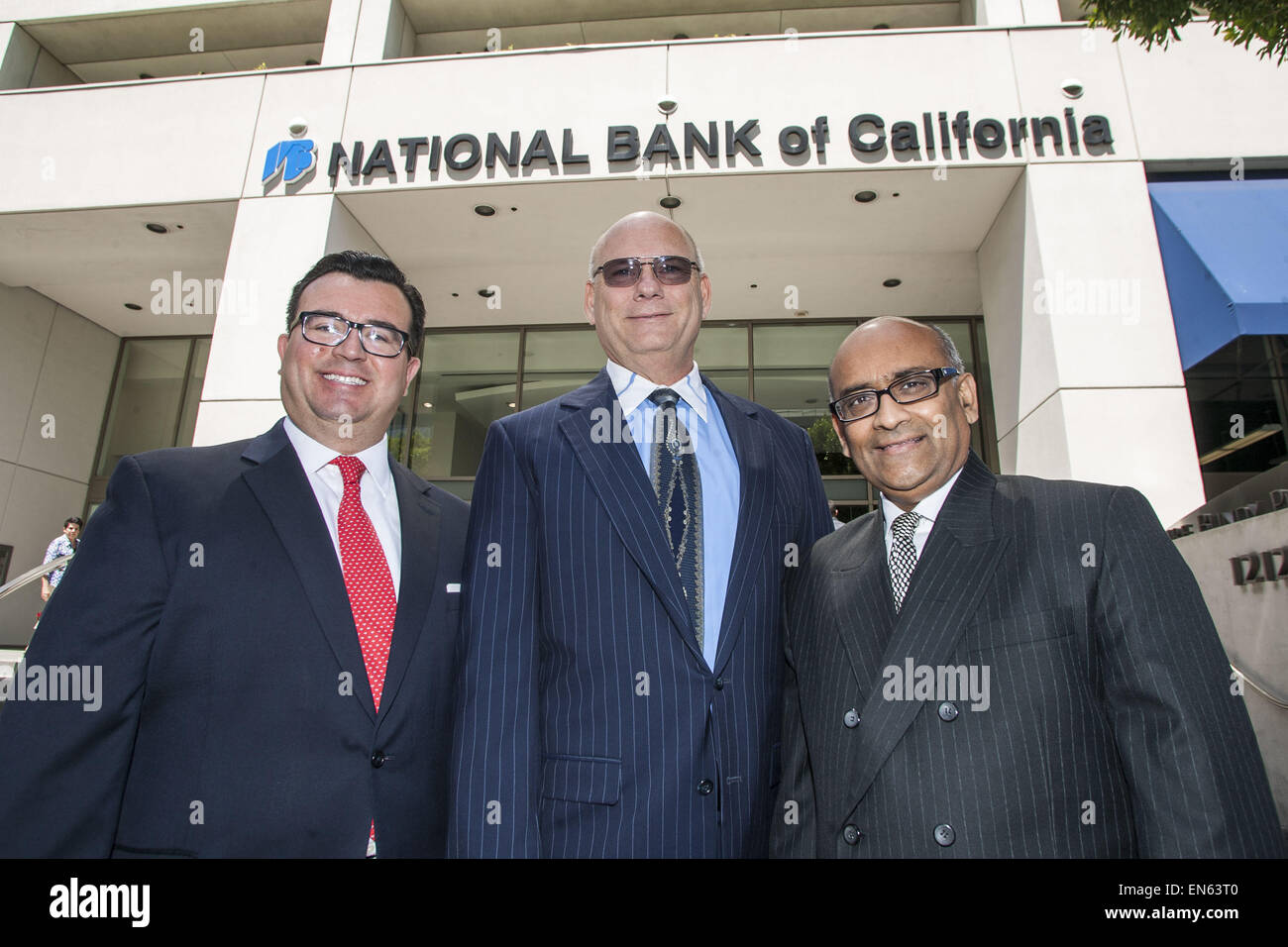 Los Angeles, California, USA. 15th Apr, 2015. From L to R, Xavier ...