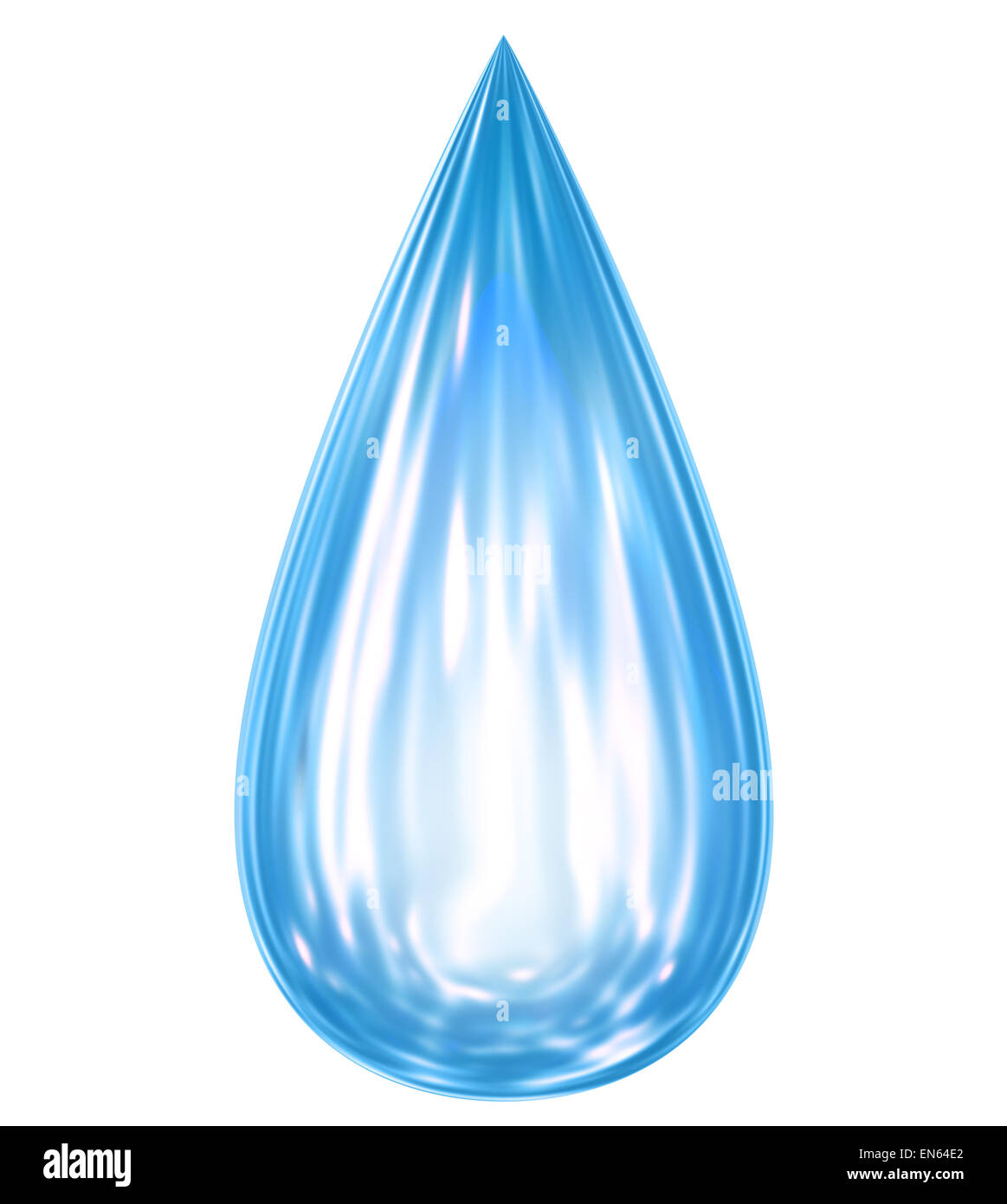 Falling water drop with reflections Stock Photo - Alamy