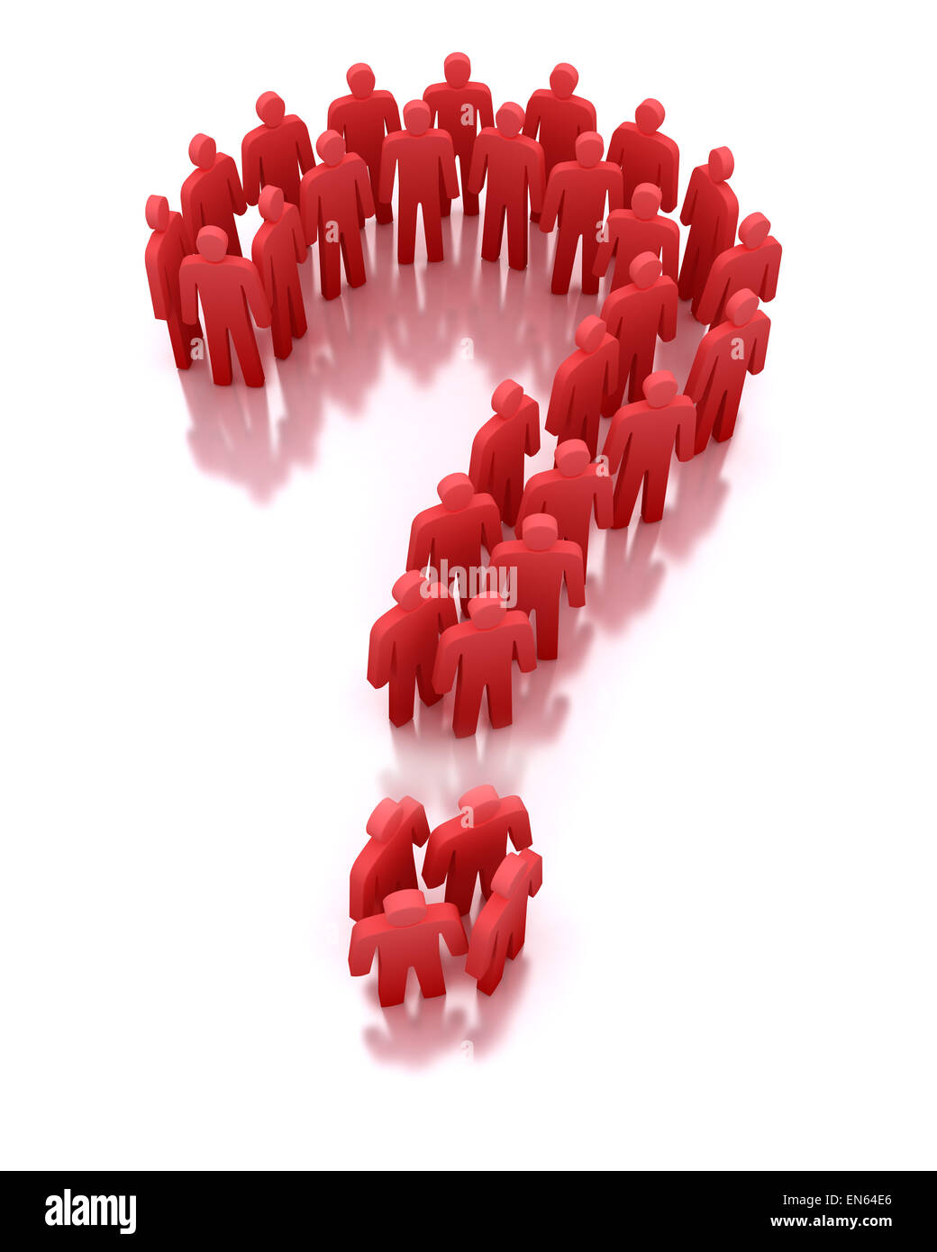 Red question of people Stock Photo - Alamy