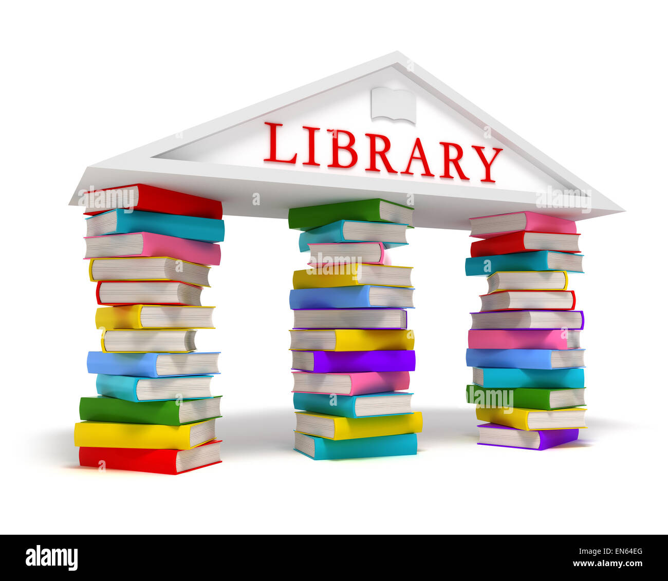 Library books icon Stock Photo - Alamy