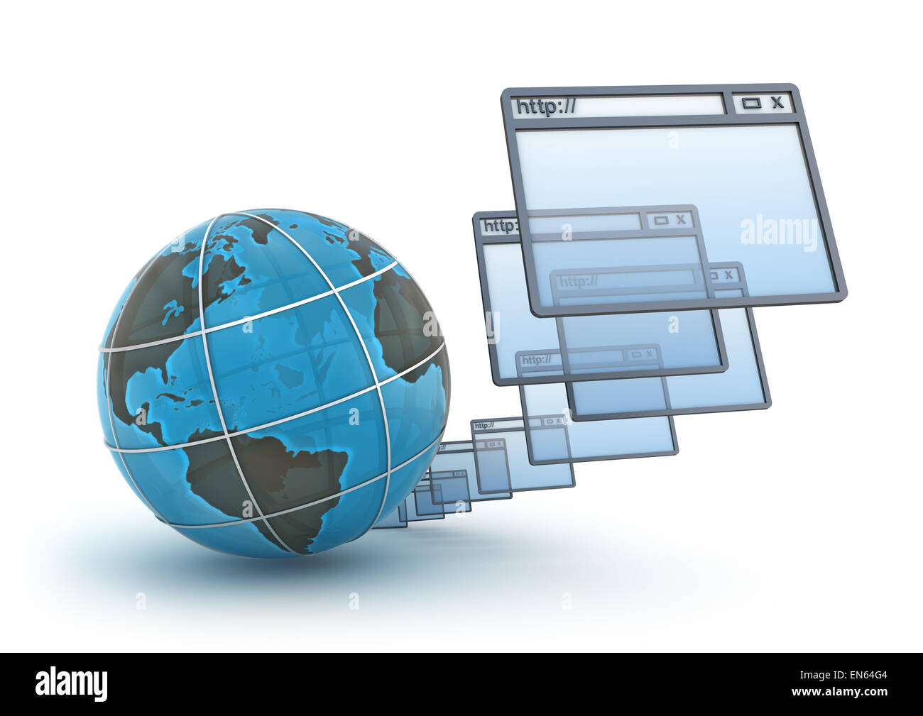 Internet concept on white background Stock Photo - Alamy