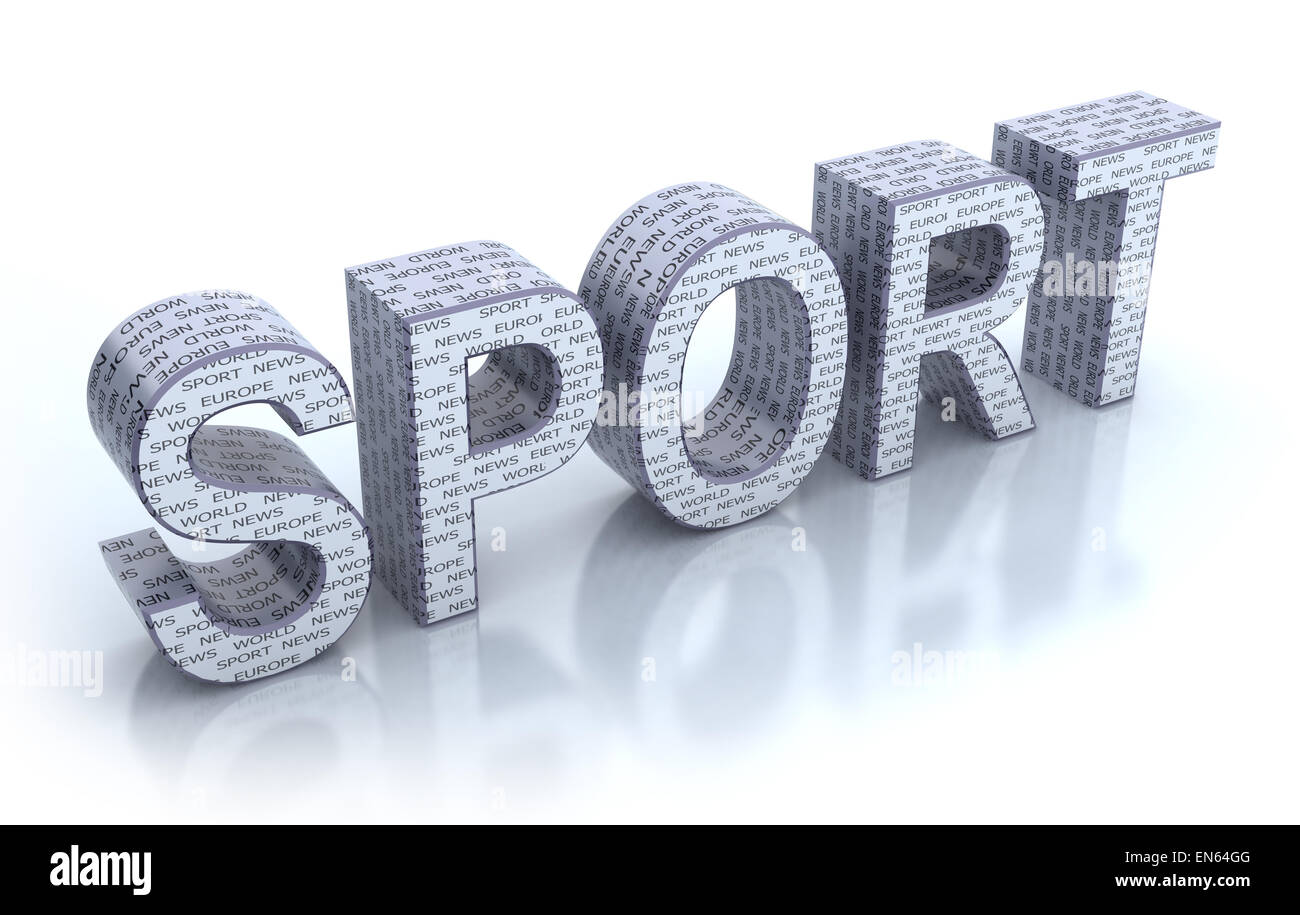 Sport word isolated on white Stock Photo - Alamy