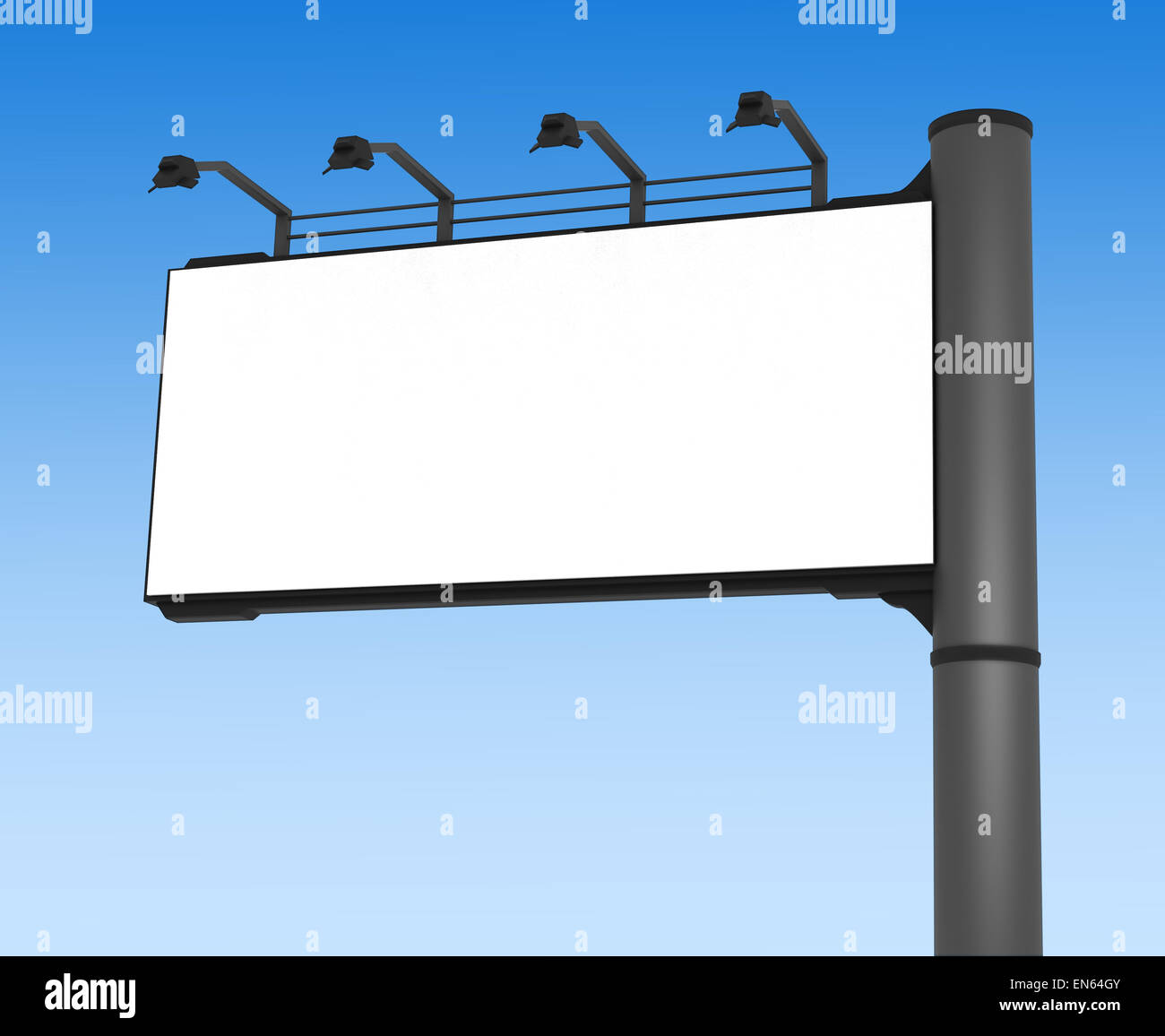 Empty advertisement hoarding and blue sky Stock Photo - Alamy