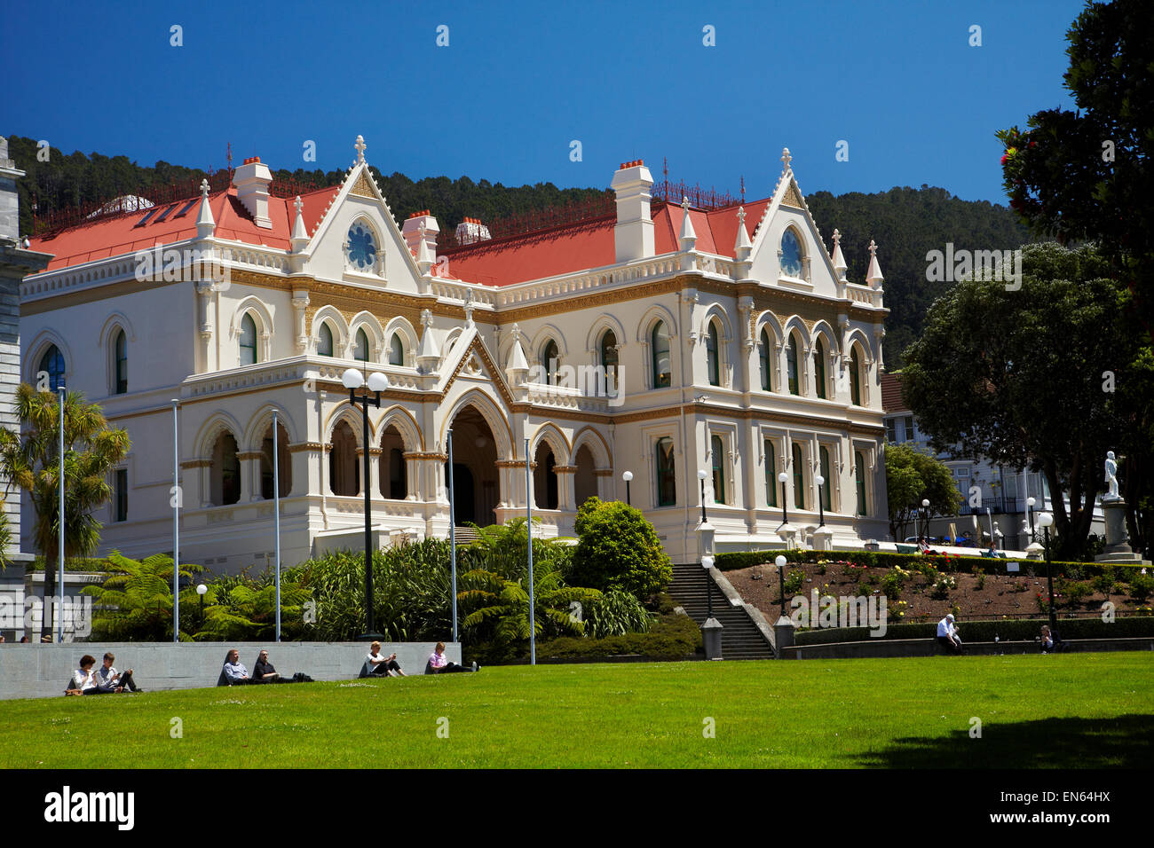 Parliamentary Library, Parliament Buildings, Wellington, North Island ...