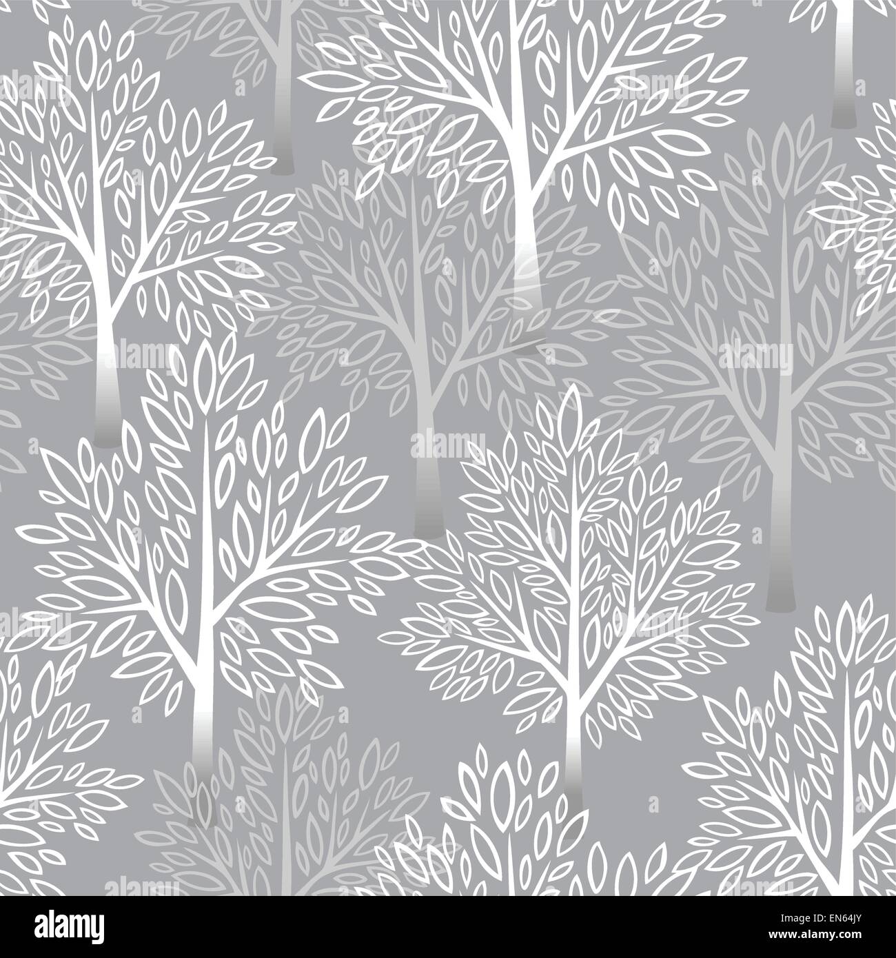 Seamless tree plant pattern background hi-res stock photography and ...
