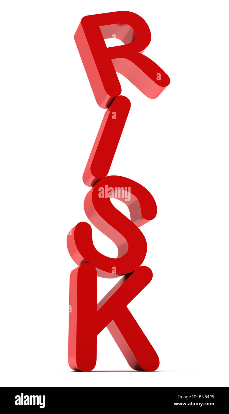 word RISK in red color over white Stock Photo - Alamy