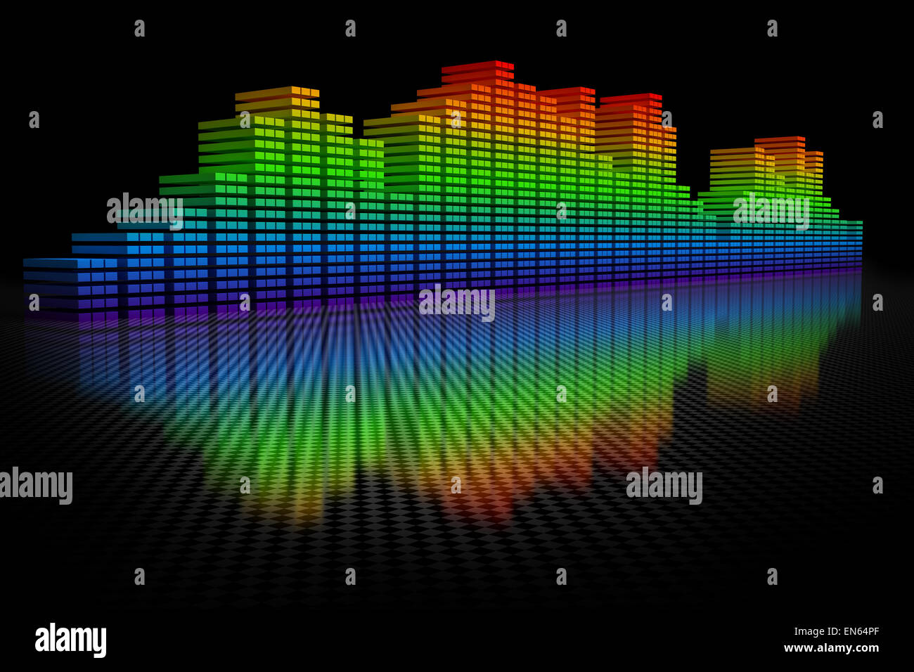 3D Equalizer Display Stock Photo - Alamy