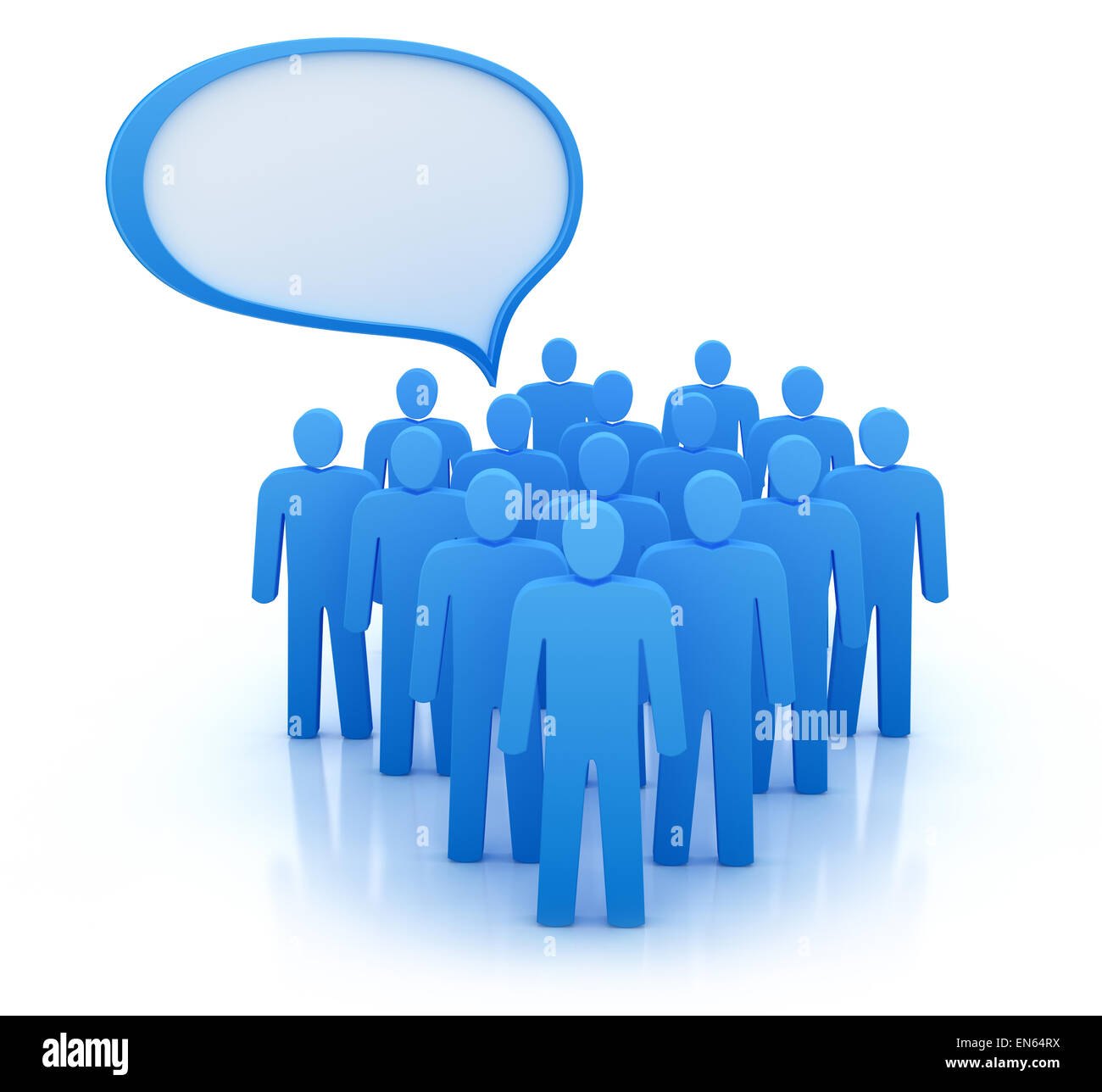 The views of people group. Isolated on white 3d concept Stock Photo - Alamy