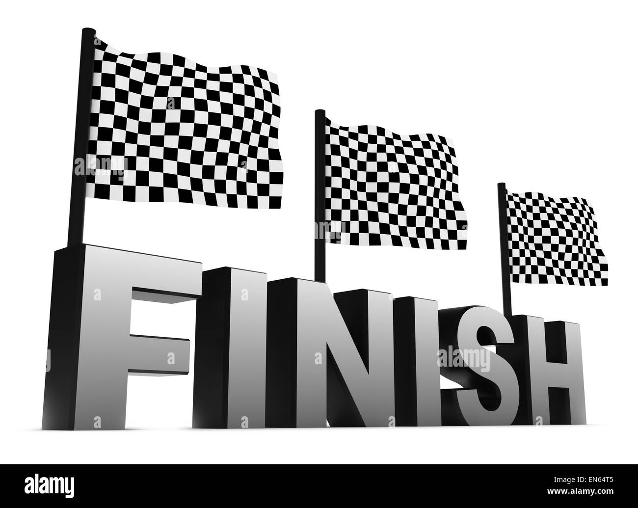 Racing Flags and Finish Stock Photo - Alamy