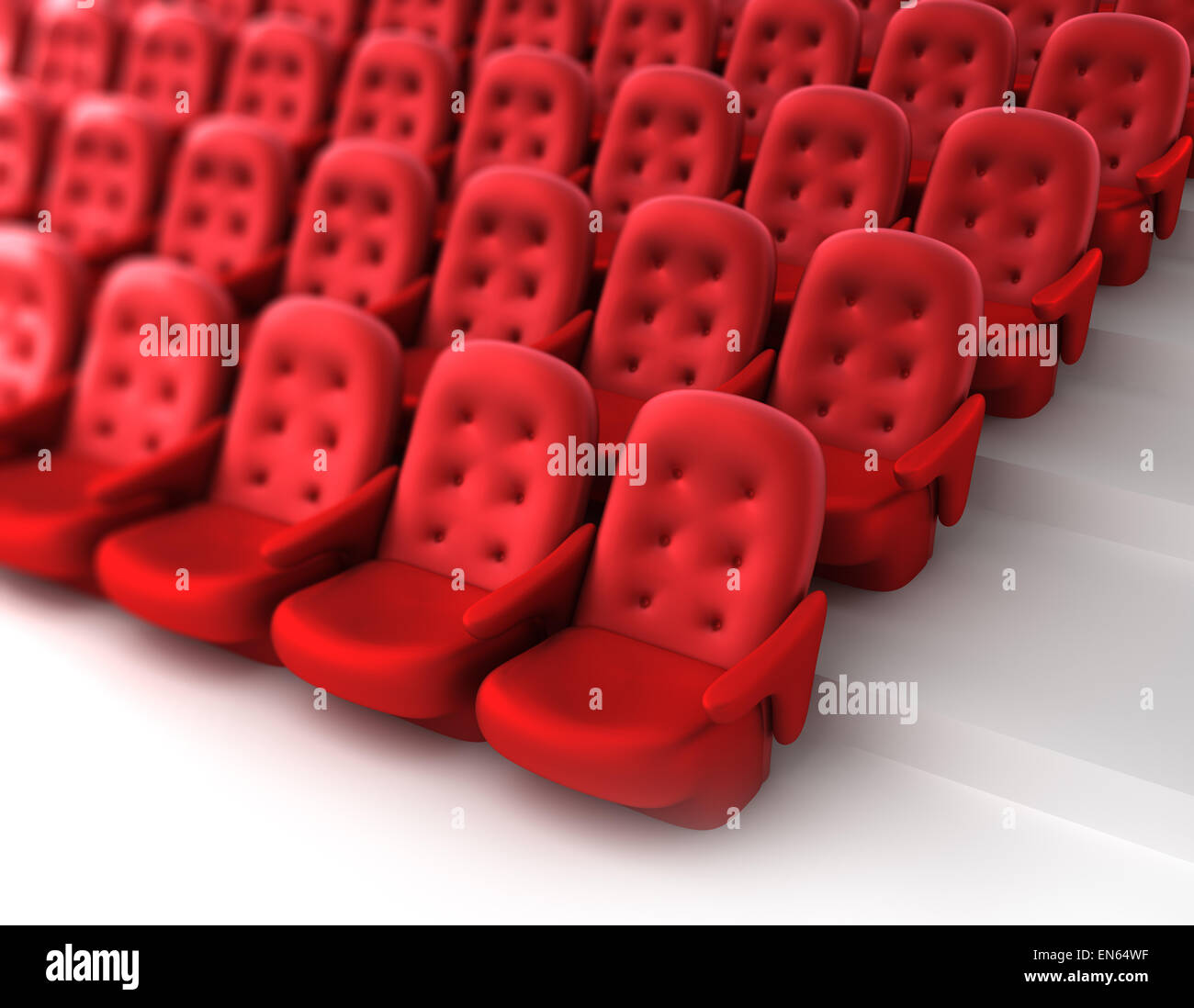 Red theater seats. 3D render Stock Photo - Alamy