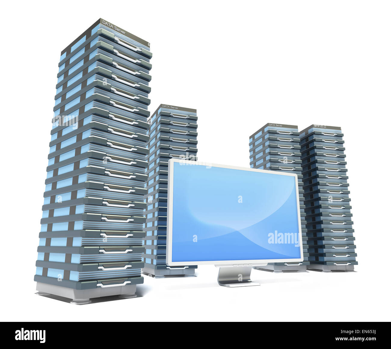 Server room 3d Cut Out Stock Images & Pictures - Alamy