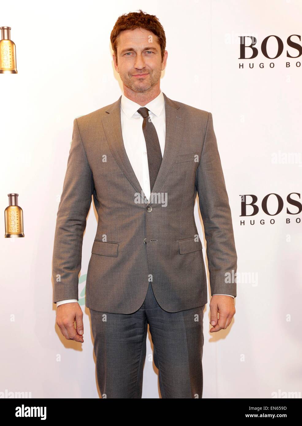 Hamburg, Germany. 28th Apr, 2015. Scottish actor Gerard Butler is ...