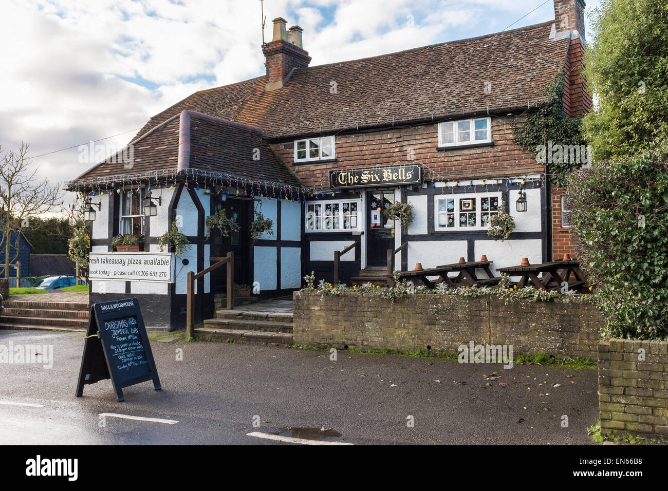 The Six Bells public house in Newdigate, Surrey, UK Stock Photo - Alamy