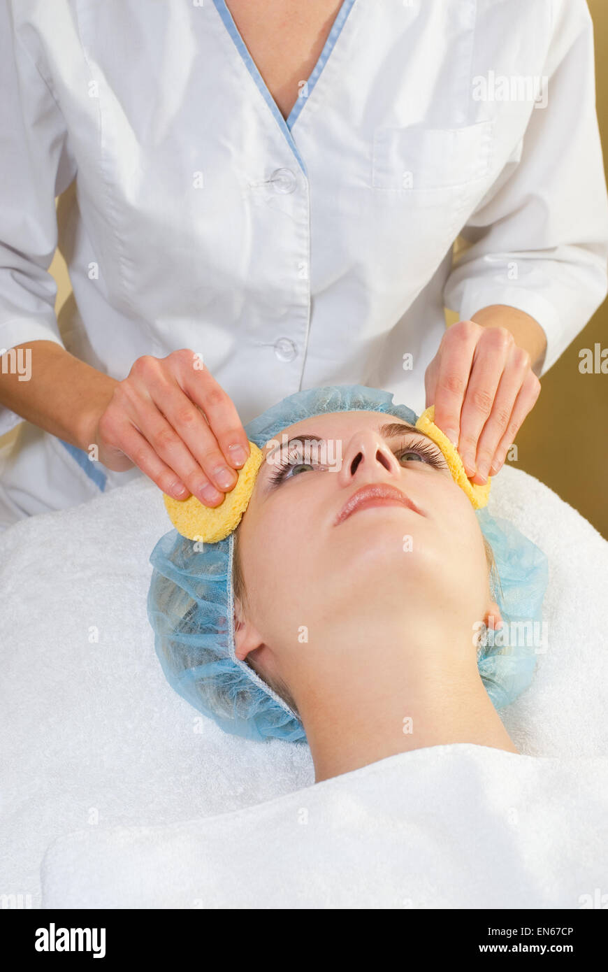Beautiful girl in spa salon Stock Photo - Alamy