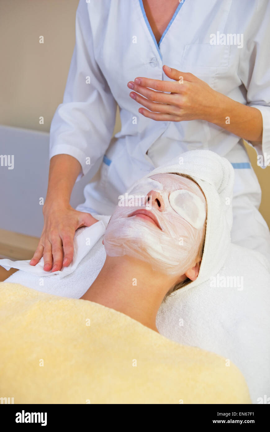 Beautiful girl in spa salon Stock Photo - Alamy