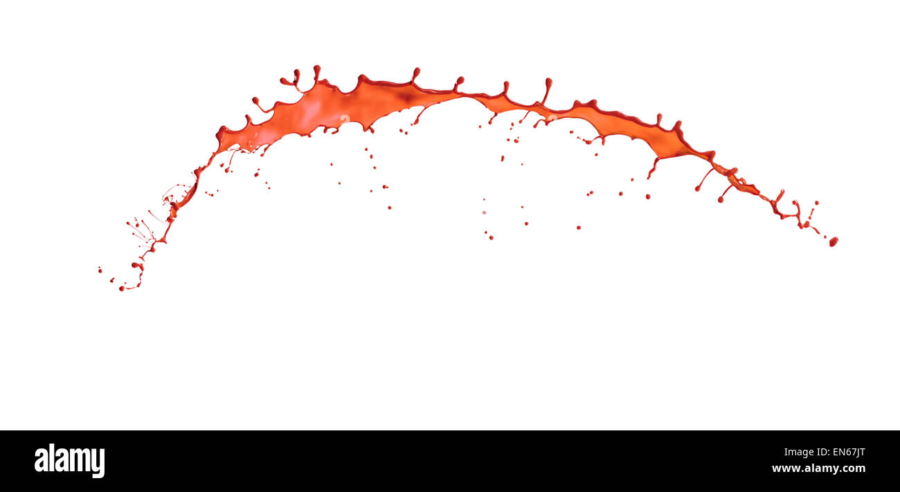 red splash over white background Stock Photo - Alamy