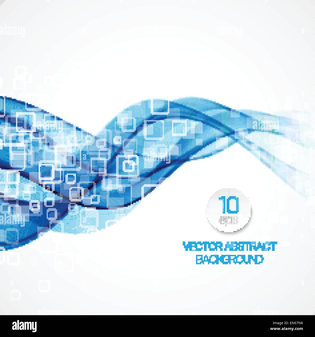 Blue abstract wave background. Vector illustration EPS10 Stock Vector ...