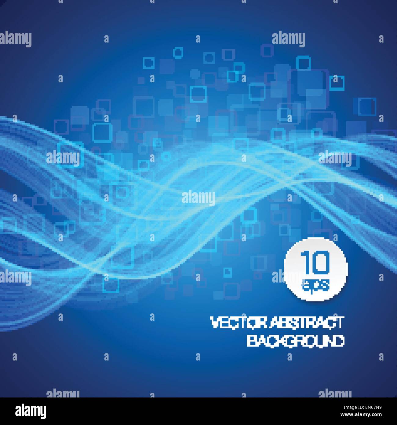 Blue abstract wave background. Vector illustration EPS10 Stock Vector ...