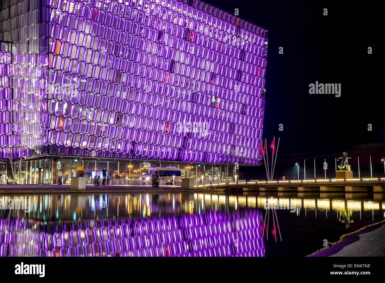 Harpa Concert Hall by night. Reykjavik, Iceland Stock Photo - Alamy