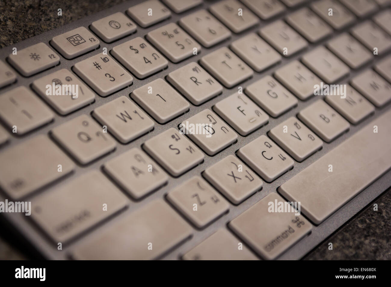 Close up old keyboard Stock Photo - Alamy