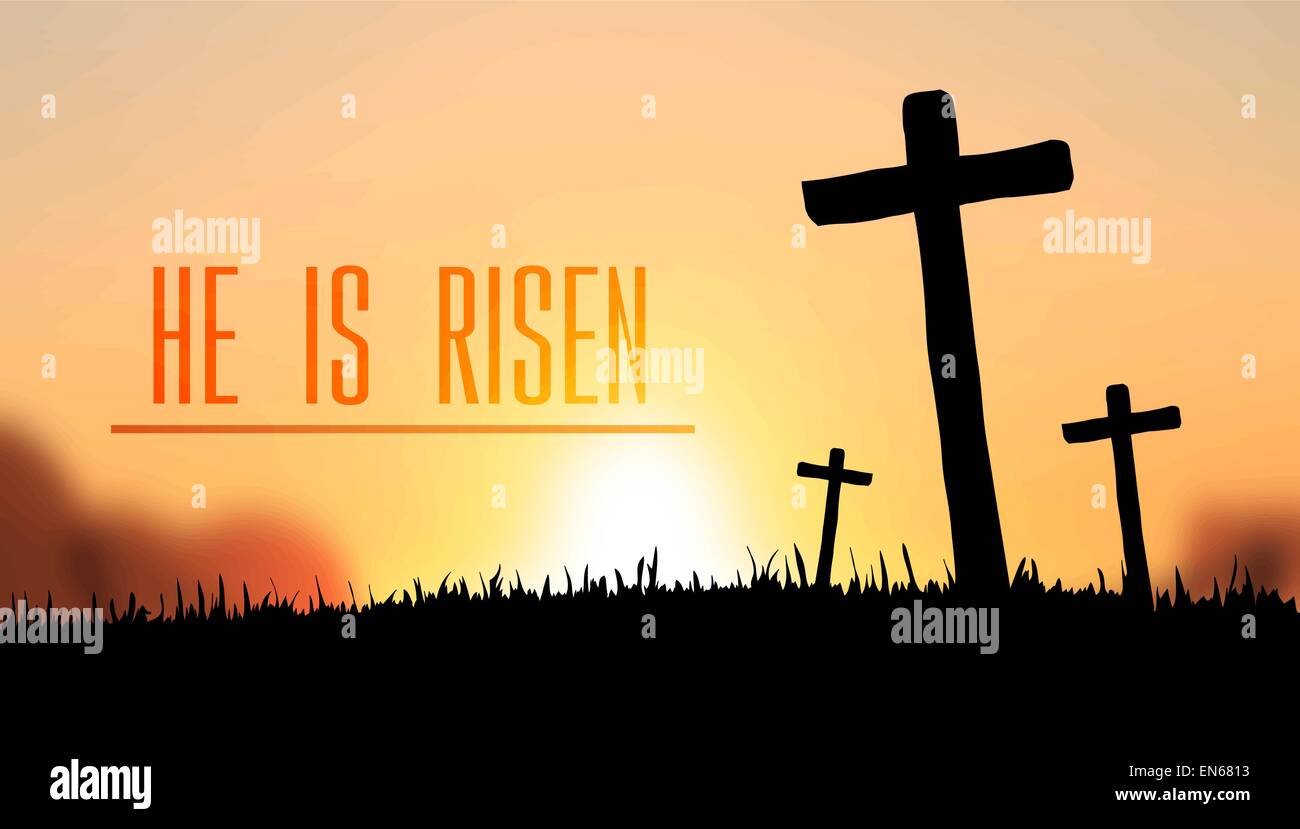 Risen Christ Cross Stock Vector Images - Alamy