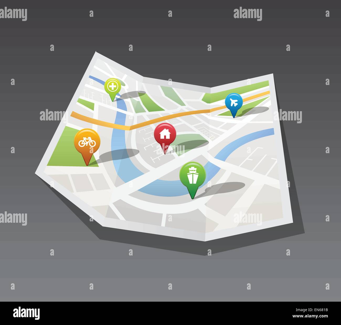 Urban planning map hi-res stock photography and images - Alamy