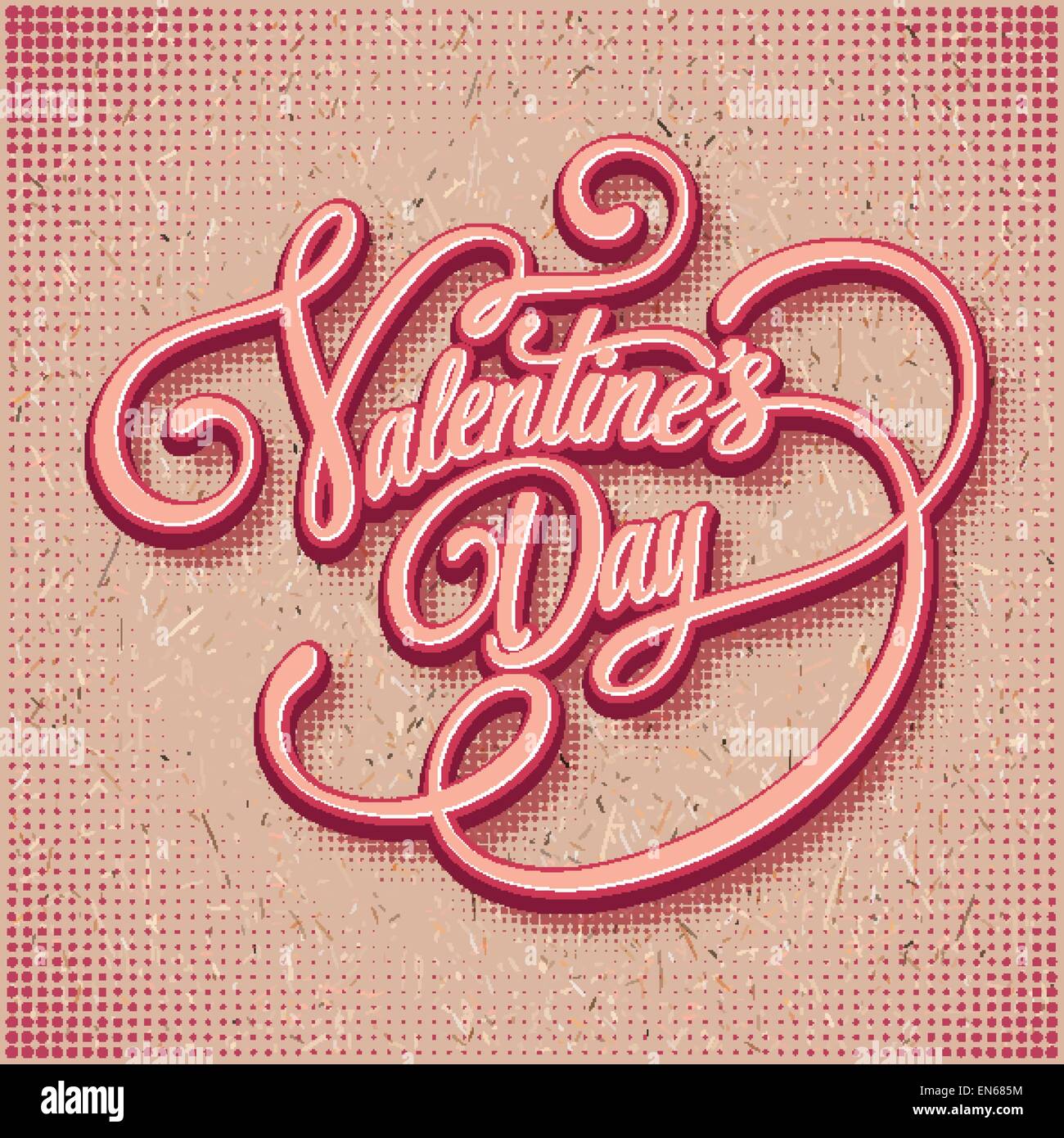 Inscription Valentine's Day Vector illustration Stock Vector Image ...