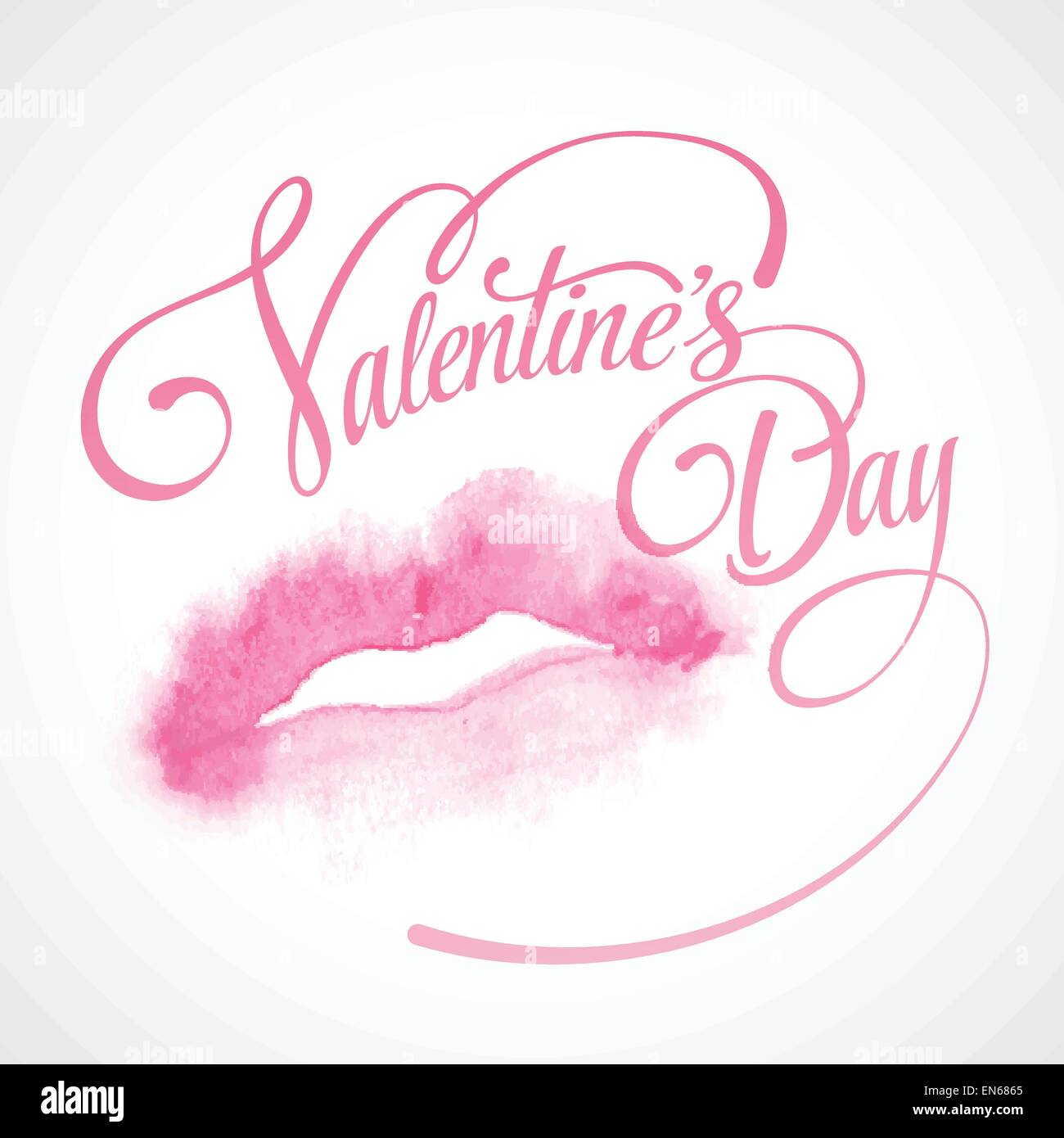 Lips painted in watercolor. Vector illustration Stock Vector Image ...