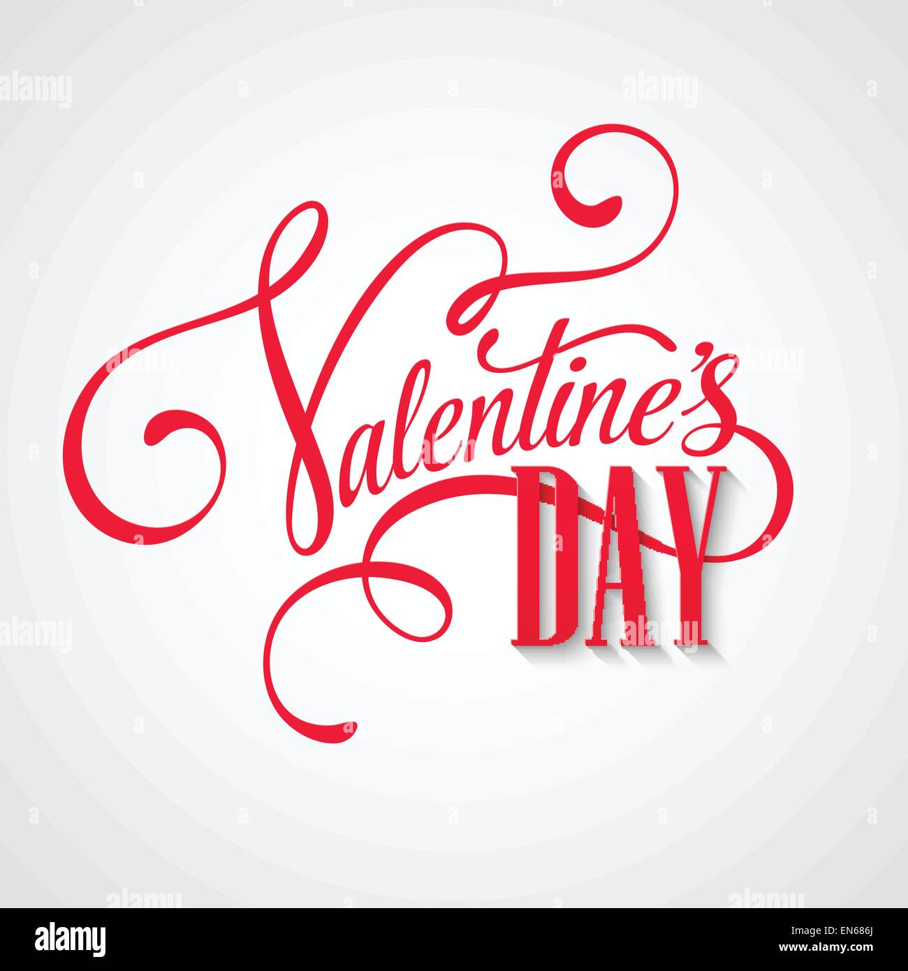 Inscription Valentine's Day Vector illustration Stock Vector Image ...
