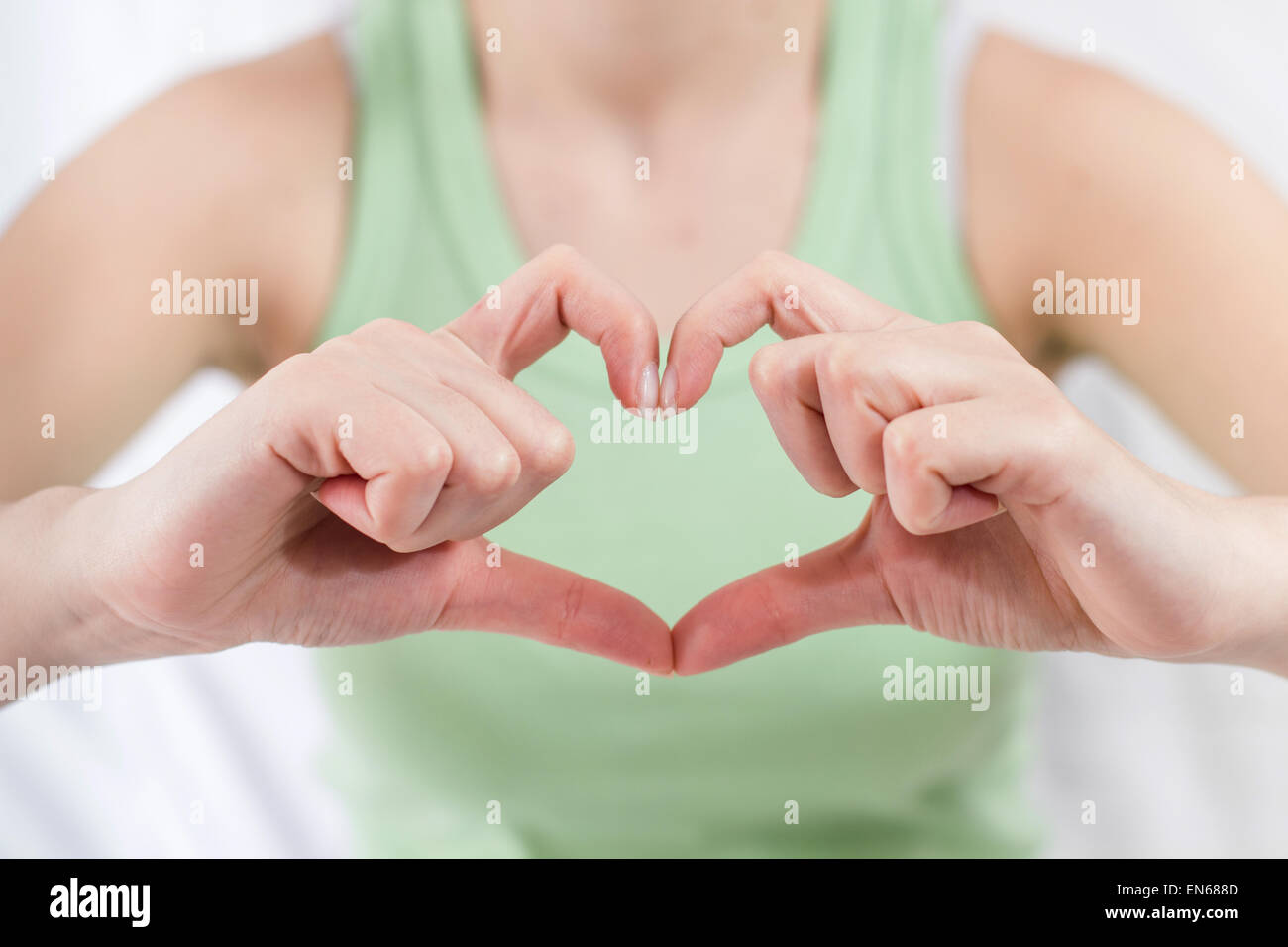 Female Hands form Heart shape Stock Photo - Alamy