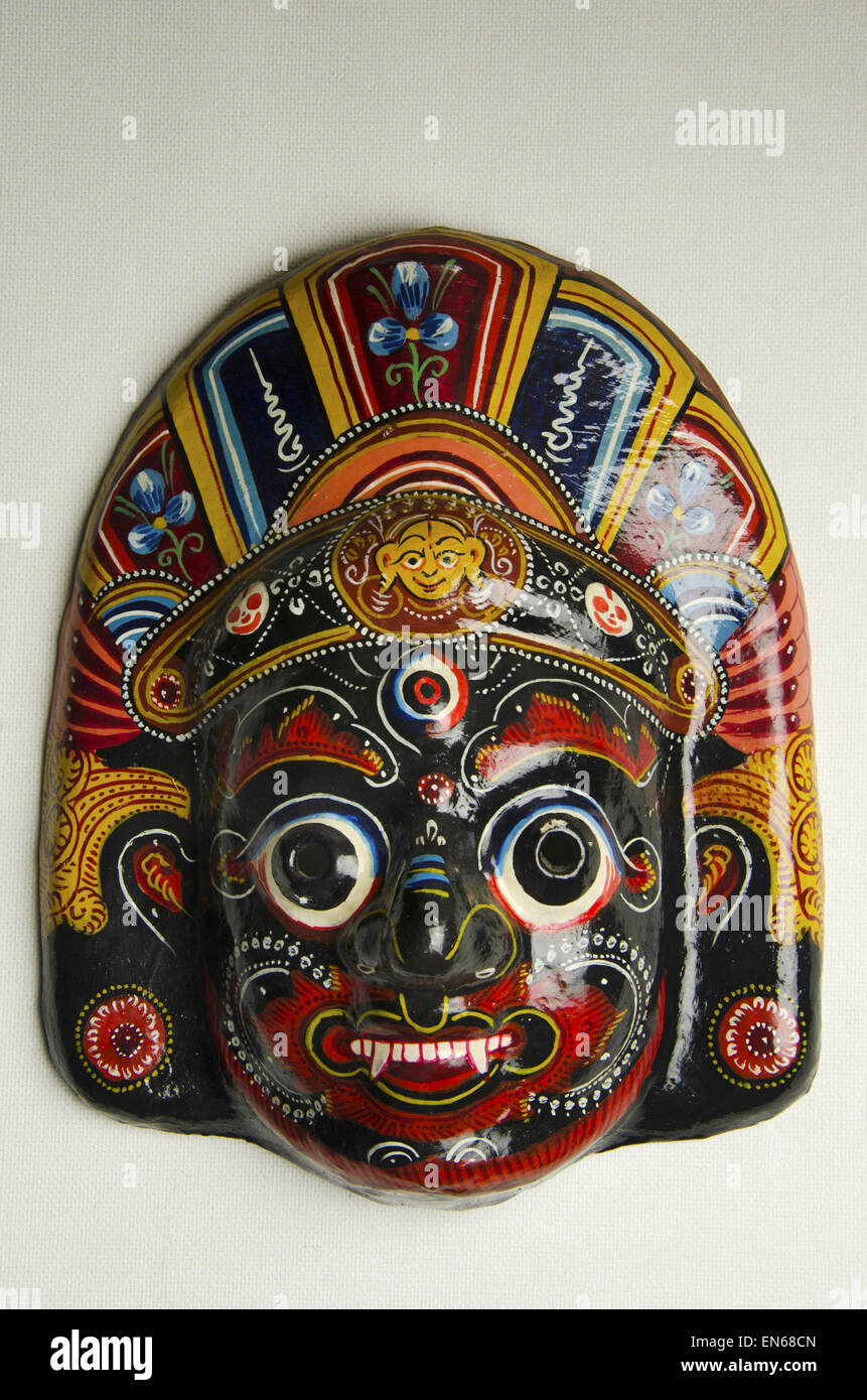 Colourful mask god kal bhairava hi-res stock photography and images - Alamy