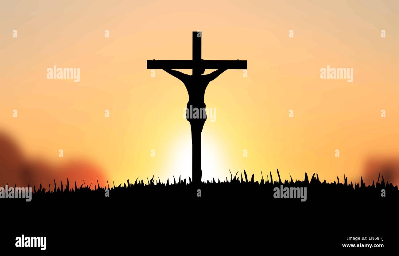 Jesus on the cross vector Stock Vector Image & Art - Alamy